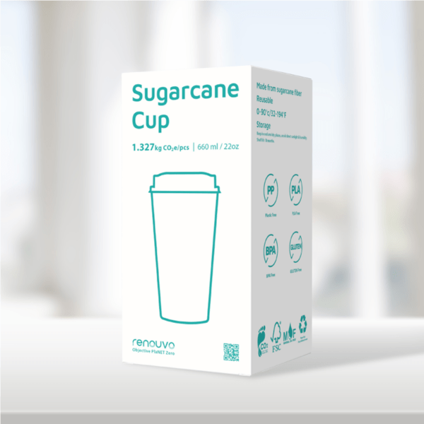 20 oz Sugarcane Cups｜Beige - renouvo